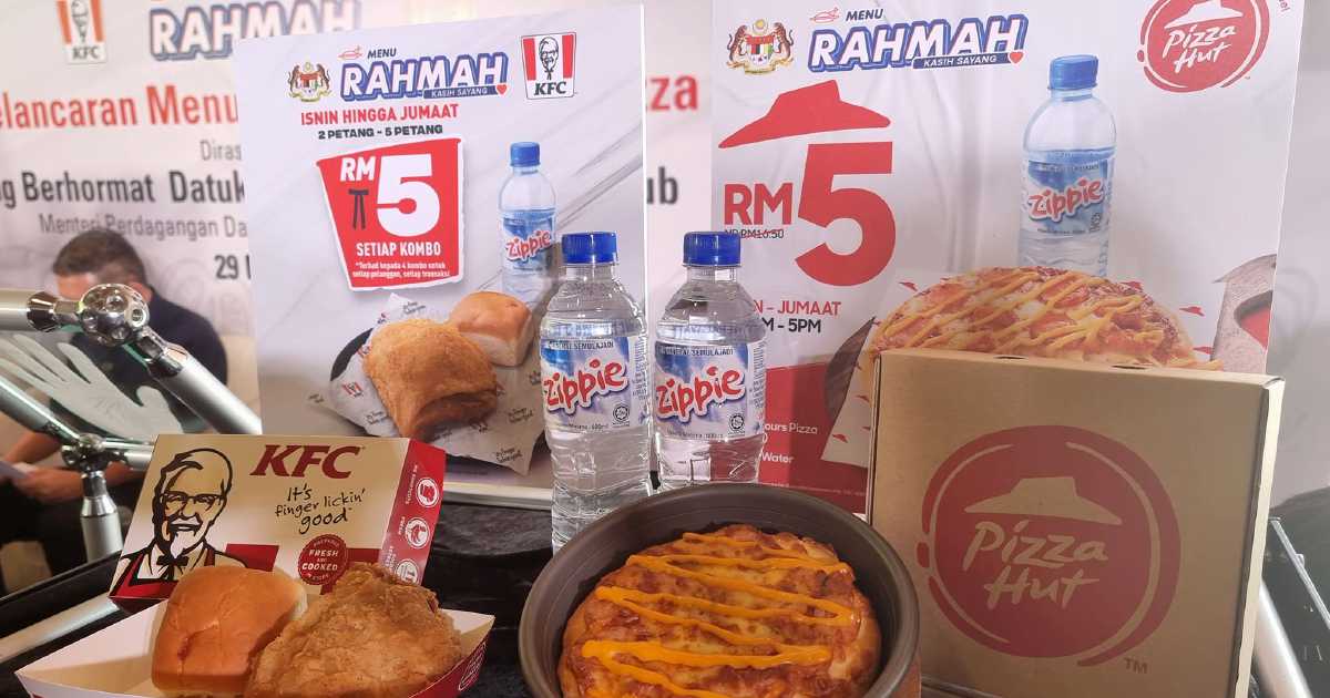 KFC, Pizza Hut perkenal Menu Rahmah RM5
